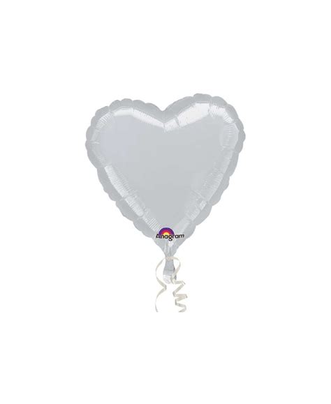 Globo De Helio Corazon Plata
