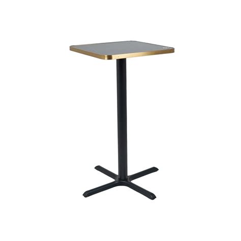 Buy Precast Plus Bar Table Base Tile Top With Gold Metal Edge Banding