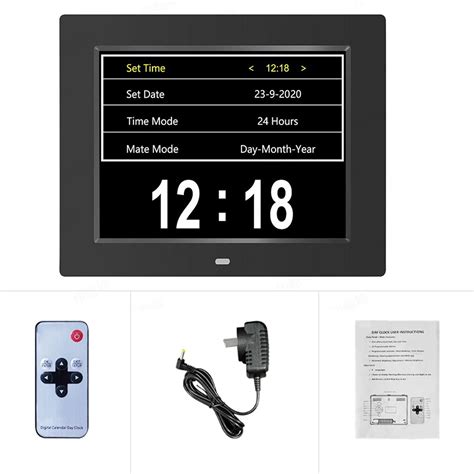 Large Screen Led Digital Alarm Clock With Calendar Grandado