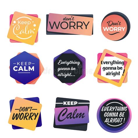 Keep Calm And Don T Worry Encouragement Slogans Seamless Pattern Stock