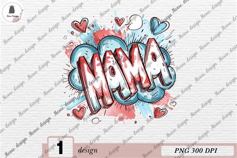 Mama Retro Bubble Png Graphic By Meowwdesign · Creative Fabrica