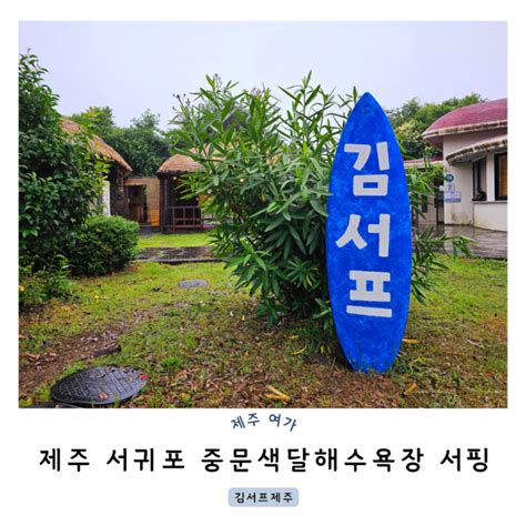 제주 서귀포 서핑 강습 추천 중문색달해수욕장 김서프제주 네이버 블로그