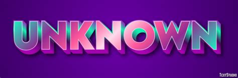 Unknown Text Effect And Logo Design Word