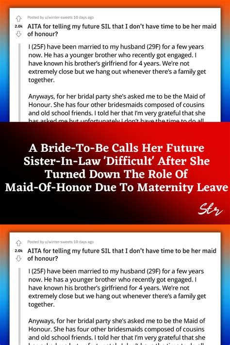 A Bride To Be Calls Her Future Sister In Law Difficult After She Turned