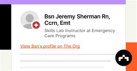 Bsn Jeremy Sherman Rn Ccrn Emt Skills Lab Instructor At Emergency