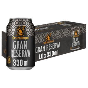 CRUZCAMPO Gran Reserva Cervezas Rubias 100 Malta Pack 10 Uds X 33 Cl