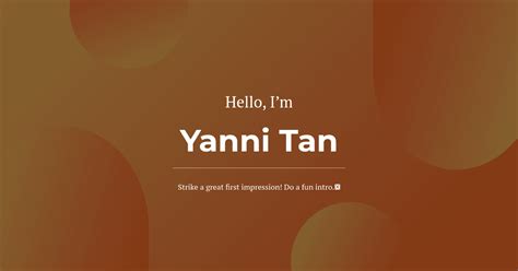 Yanni Tan