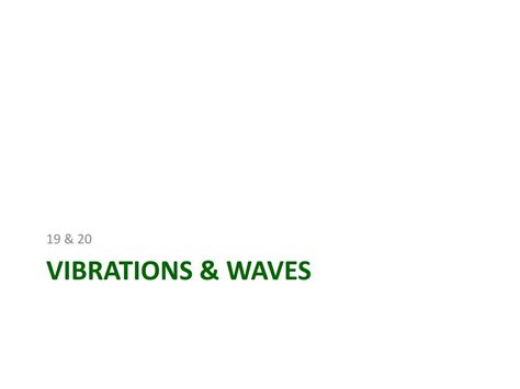 Ppt Vibrations And Waves Powerpoint Presentation Free Download Id