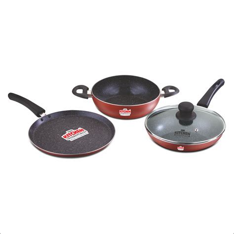 3 Pcs Cookware Set With Induction Plate Kitchen Essentials