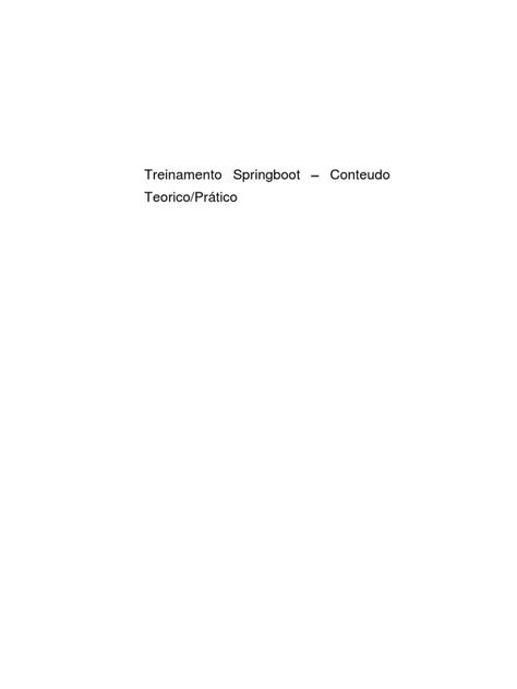 treinamento springboot conteúdo teórico e prático sobre