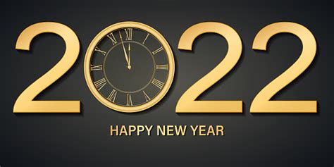 블랙과 골든 샤이니 2022 새해 웹 배너 눈 반사 및 둥근 시계카드로 크렘린 스패스카야 배경을 차임 격리된 벡터 그림입니다