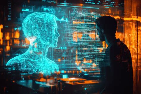 Collaboration Between Human And Ai In A Futuristic Workspace For Advanced Problem Solving And