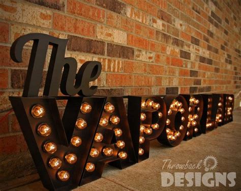 Custom Marquee Sign By Throwbackdesigns On Etsy 2000 00 Light Bulb