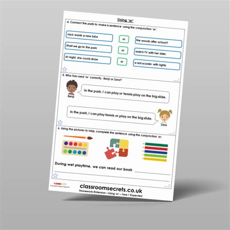 Year 1 Using Or Homework 2 Resource Classroom Secrets