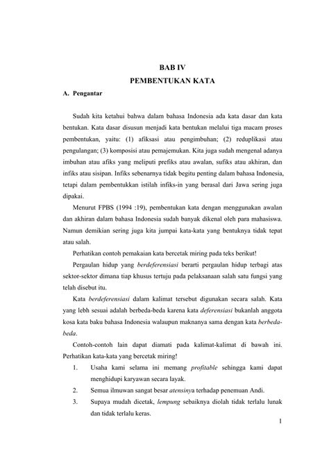 Contoh Kata Imbuhan Akhiran
