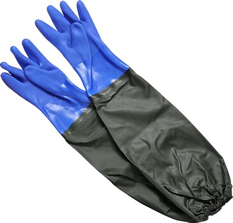 Jp Zmzzzx ゴムグローブロング ゴム手袋ロング 長手袋 厚手手袋 70cm 防水 滑り止め 酸防止 アルカリ