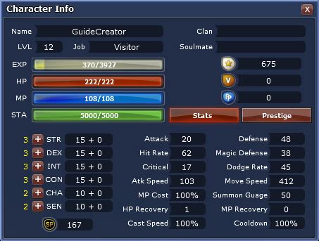 Character Stats ROSE Online IRosePH Free To Play D Fantasy MMORPG