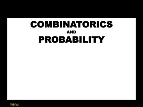 Ppt Combinatorics And Probability Powerpoint Presentation Free