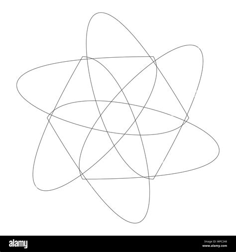 Circular Geometric Design Element S With Editable Lines Outline Is