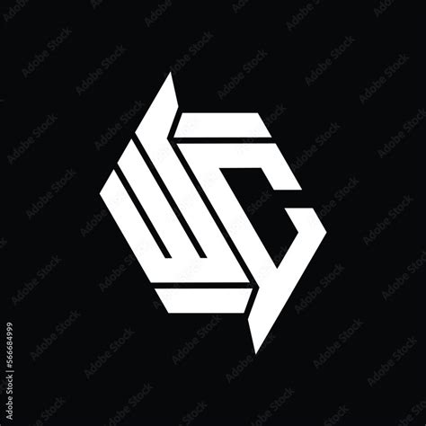 WC Logo Monogram Hexagon Abstract Shape Vector Images Design Template Stock Vector Adobe Stock