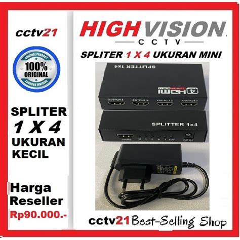 Jual Hdmi Spliter 4 Port Ukuran Keciil 1 Input 4 Output Spliter 4port Converter Fhd Shopee