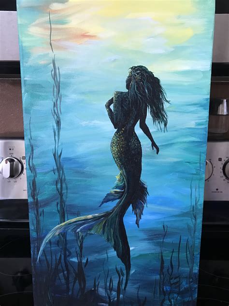 Painted At Coffee And Canvas Mermaid Painting Art Painting Acrylic