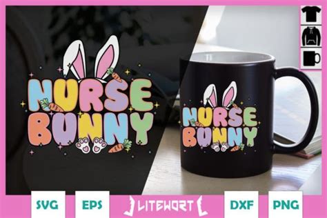 Retro Easter Nurse Bunny Ears Svg Graphic By Litewort · Creative Fabrica