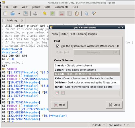 New Syntax Highlighting For Gedit Linuxcnc