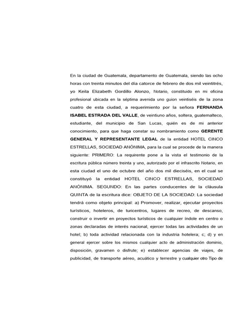 Acta De Nombramiento Pdf