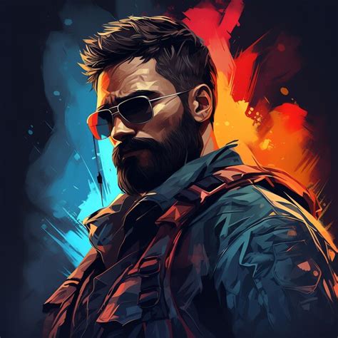 Premium Photo A Man With Beard And Sunglasses