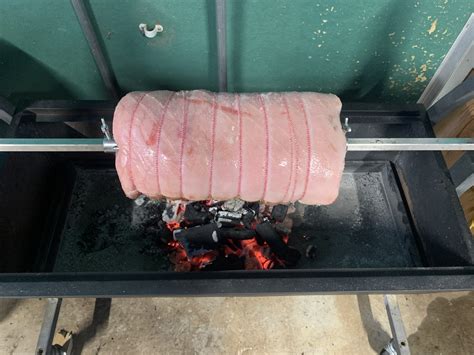 Spit Roast Pork Livestock Smoke Fire And Food