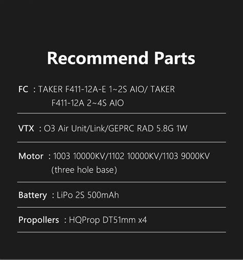 Geprc Ds20 Darkstar Frame Kit Rotor Village