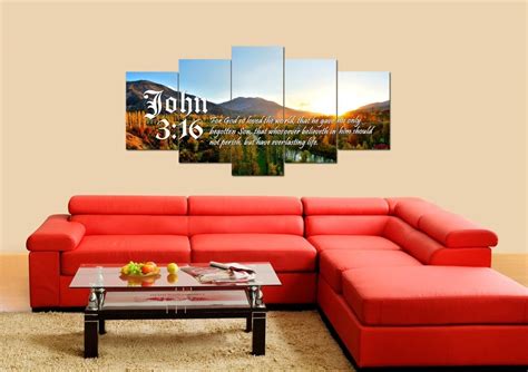 John 316 Kjv 26 Bible Verse Canvas Wall Art Christian Walls