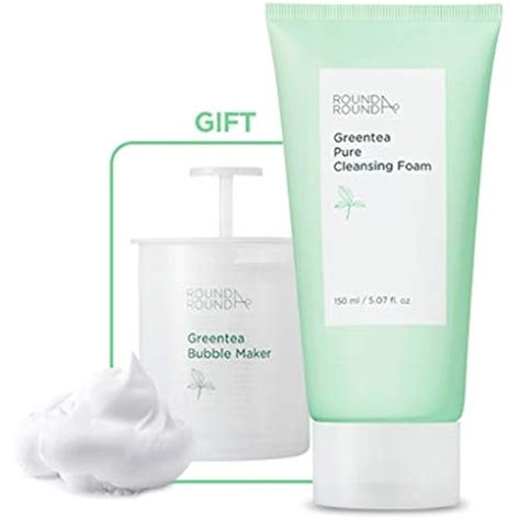 ROUND A&39ROUND Green Tea Pure Cleansing Foam 150ml With Bubble Maker ...