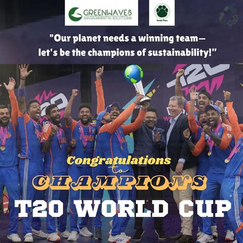 Congratulations To Champions 🏆 🥇 T20 World Cup Greenwaves Environmental Solutions Anil Chowdary