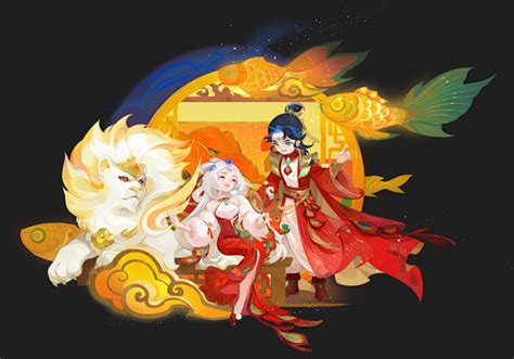 绯红翎歌（女） 赤金锦翼（男） 红