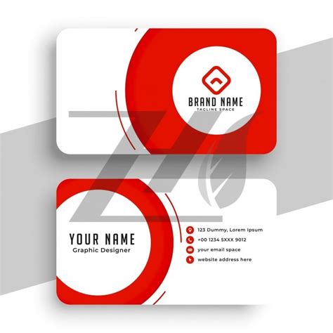 دانلود وکتور قالب کارت ویزیت سفید قرمز شرکتی دانلود رایگان فایل لایه باز، Psd، وکتور، لوگو و موکاپ