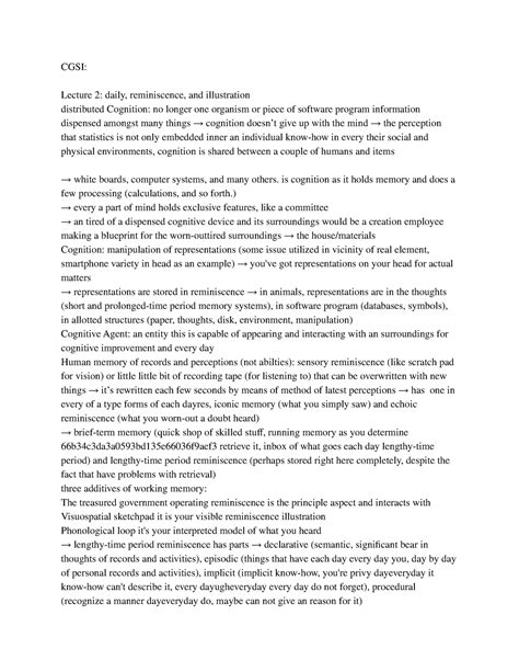 cgsc 1001 lecture notes cgsi lecture 2 daily reminiscence and