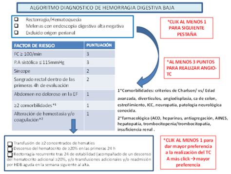 Algoritmo De Imagen Ante Hemorragia Digestiva Baja Aguda En Urgencias