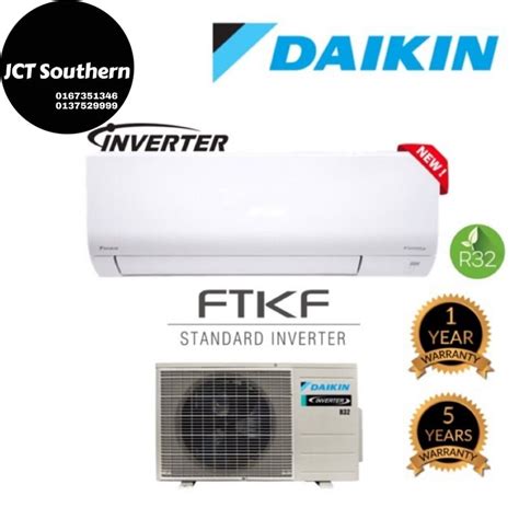 Daikin Inverter Ftkf Series Wall Mounted 1 0hp 2 5hp R32 Shopee