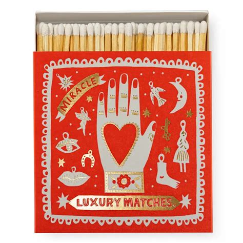Boîte d allumettes Main de protection rouge 100 allumettes JOME