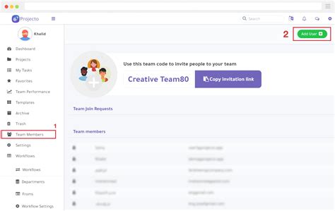 How To Add A New Member To The Team بروجكتو Projecto