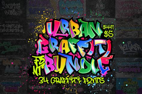Graffiti Font Graffiti Letters Urban Font Street Font Dripping Font