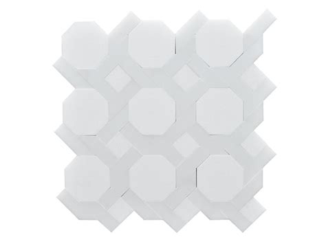 White Silk And White Thassos Lavita Mosaic Polished Decorative Materials
