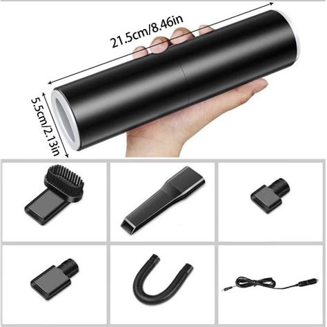 Преносима прахосмукачка за кола с аксесоари черна Emag Bg