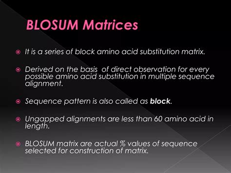 Scoring Matrices Pptx