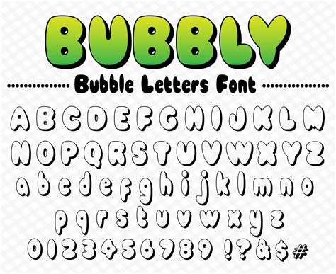 Bubble Letters Numbers Cursive Fonts Mensallthings