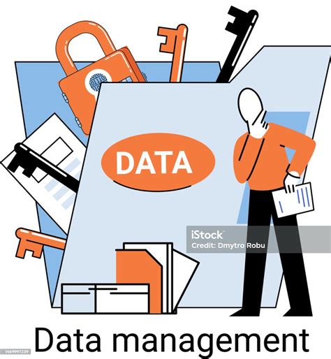 데이터 관리 은유 데이터 센터 비즈니스 보호 합리적인 정보 저장 디지털 개인 정보 보호 검색 엔진에 대한 스톡 벡터 아트 및 기타 이미지 Istock