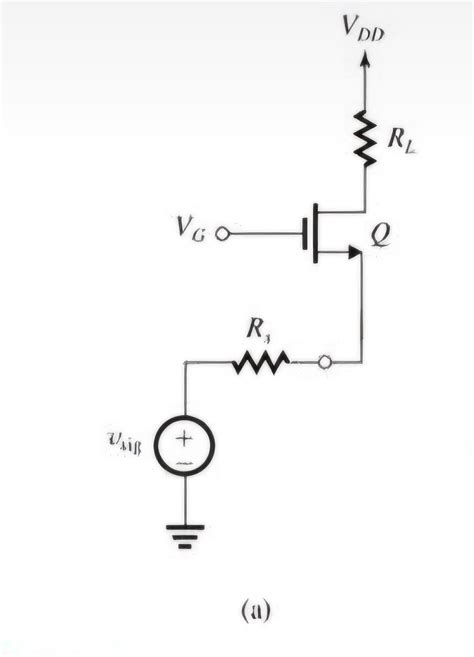 The Image Contains A Circuit Diagram The Diagram Shows A Common Source Amplifier Configuration