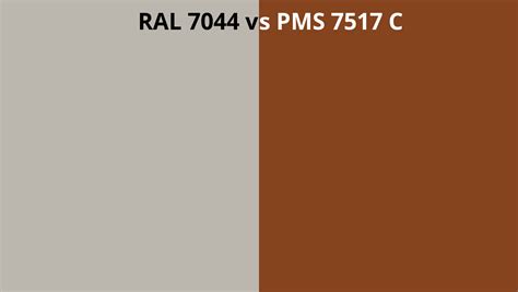 Ral 7044 Vs Pms 7517 C Ral Colour Chart Uk